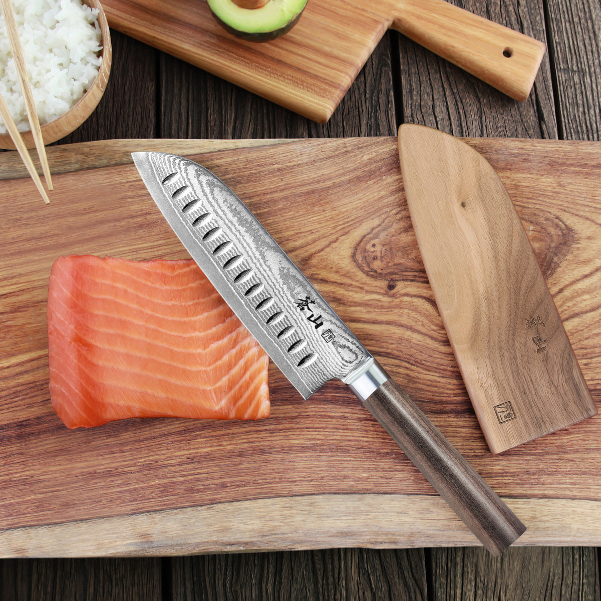 Santoku Knives with Wood Sheath – 5 to 7 Inch | Cangshan Cutlery ...