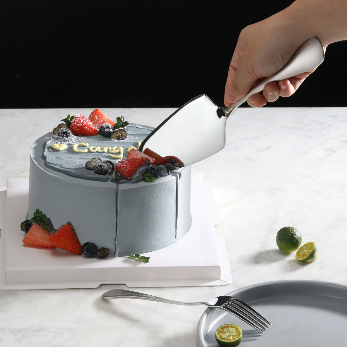 RAIN Series Pie Server, Stainless Steel, Matte Finish Handles, 504975 ...