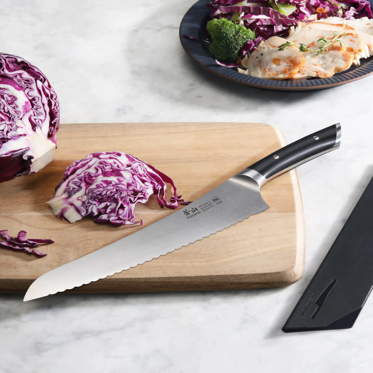 HELENA Series 9-Inch Deli Knife, Forged German Steel, Black, 505460 ...