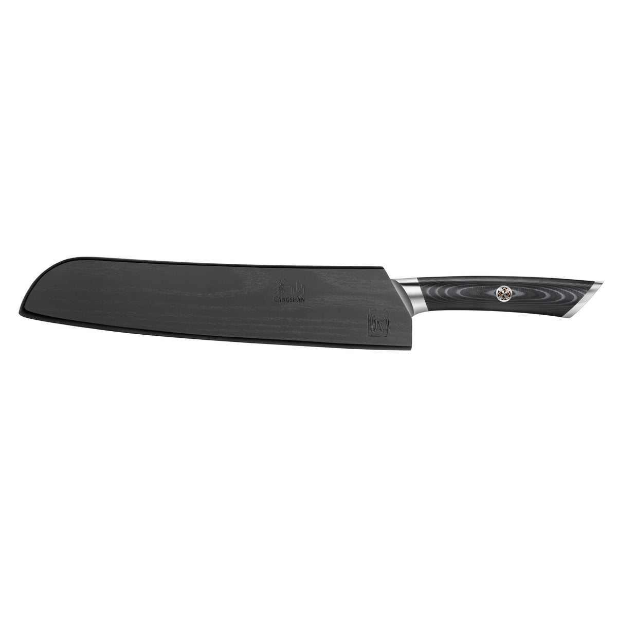 KURO Series 9-inch Bread Knife with Sheath, High Carbon X-7 Damascus S ...