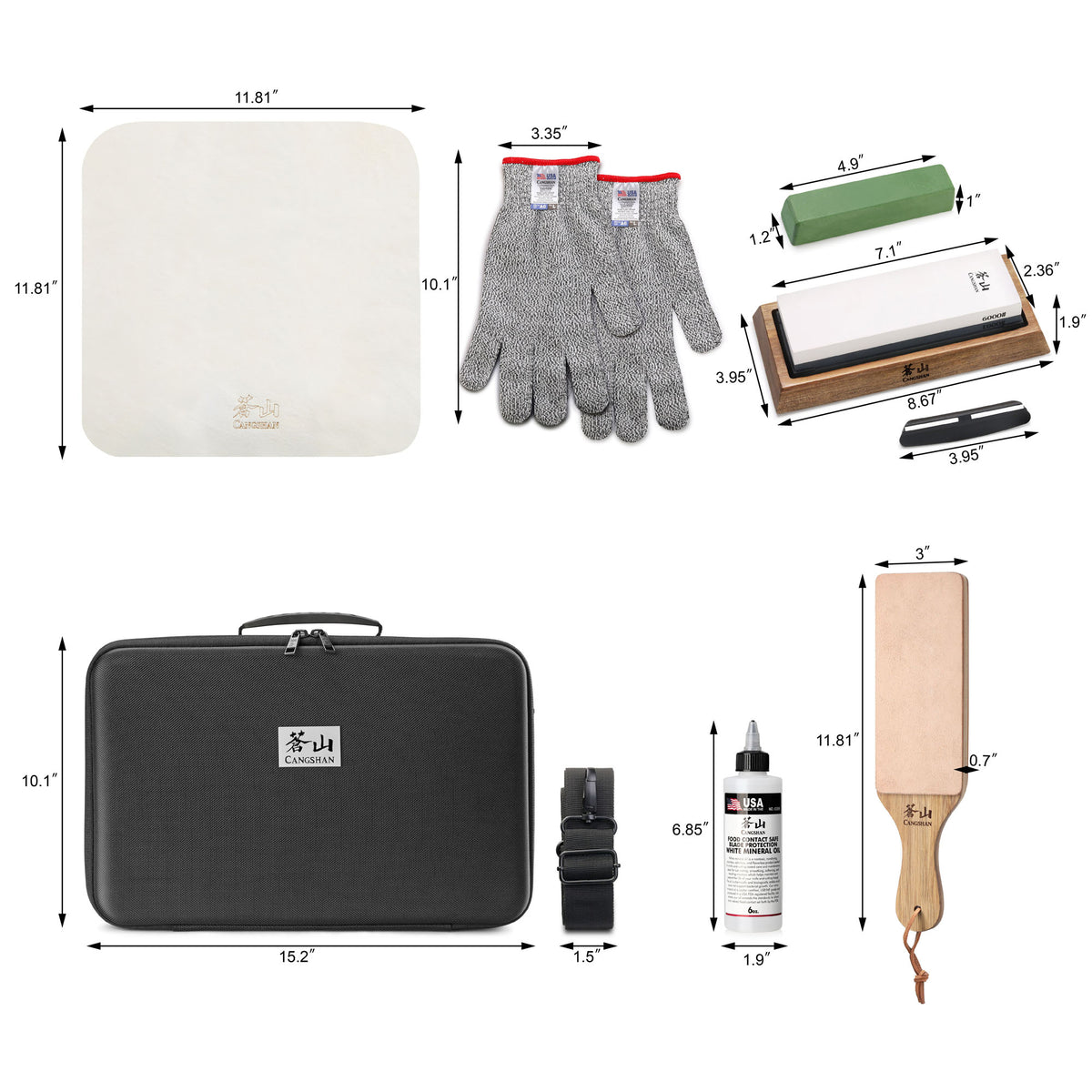 Knife Care & Sharpening Kit | Cangshan Cutlery Company | 7-Piece ...